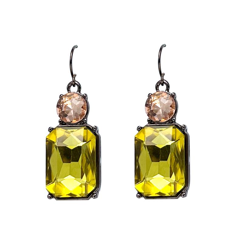 Last True Angel Yellow & Peach Crystal Drop Earrings – Piccadilly Lily