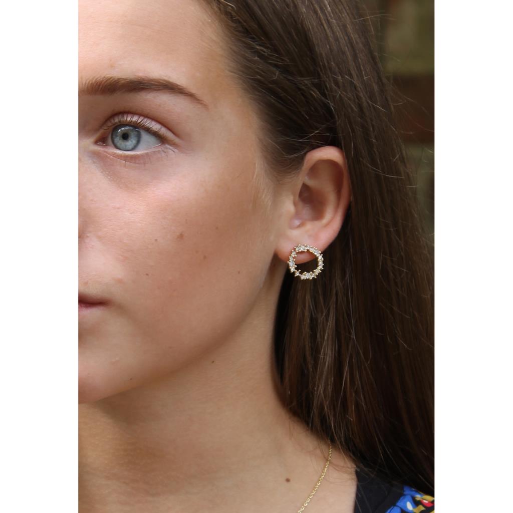 Last True Angel Crystal Cluster Gold Earrings – Piccadilly Lily