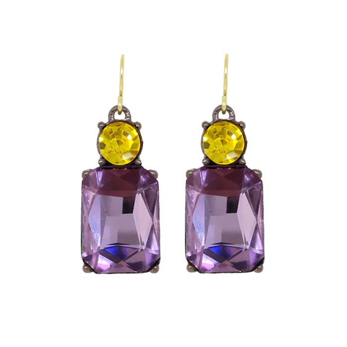 Last True Angel Lilac & Yellow Drop Crystal Gem Earrings – Piccadilly Lily